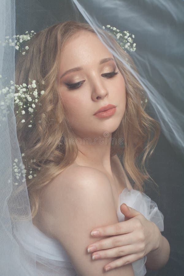 Woman Face Behind Transparent Cloth Stock Photos - Free & Royalty-Free ...