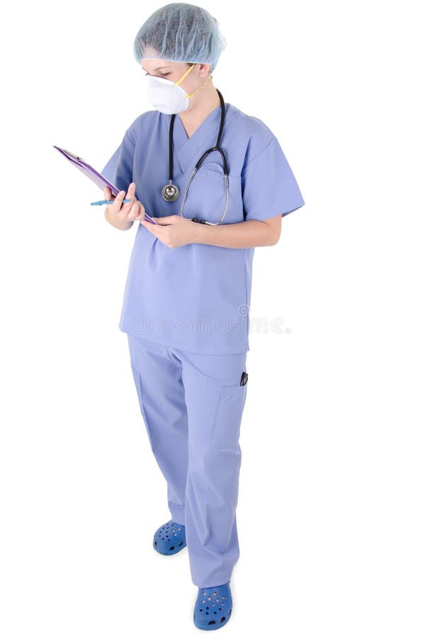 Young nurse with pad stock photo. Image of human, practitioner - 22291762