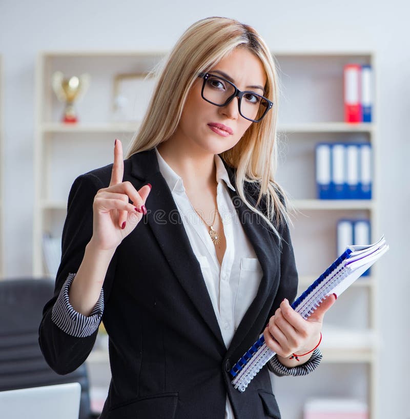 The Young Office Assistant in the Office Stock Image - Image of ...