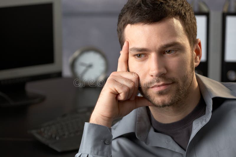 Young office worker stock image. Image of adult, concentrating - 23095963