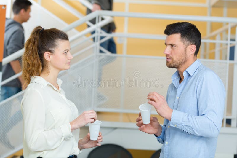 Young Office Workers Having Break Stock Photo - Image of young ...