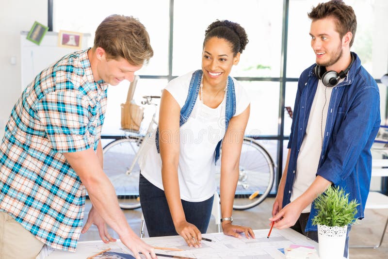 Young Office Workers or Students As a Team Stock Photo - Image of adult ...