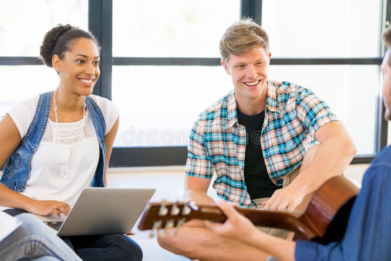Young Office Workers or Students Stock Photo - Image of friends, campus ...