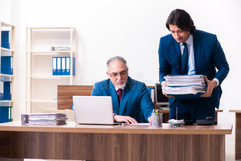 Young and Old Employees Working Together in the Office Stock Photo ...