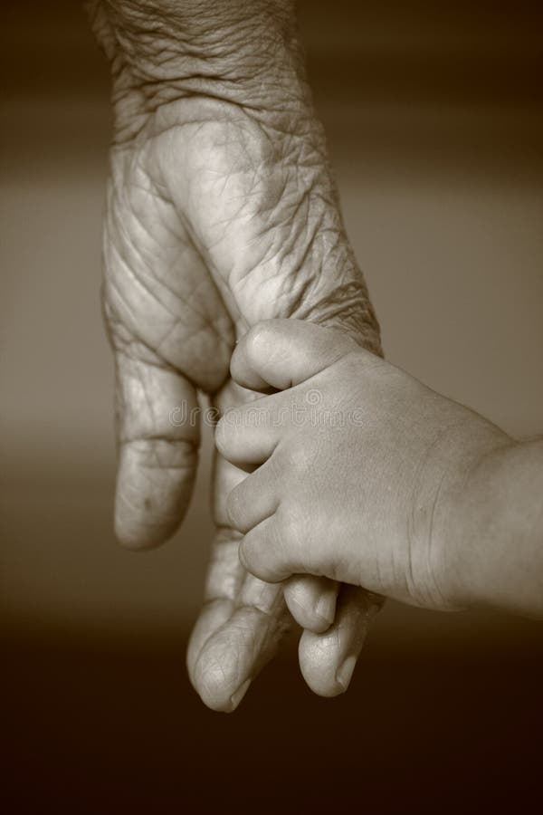 Young and old hands stock image. Image of care, affection - 12968357