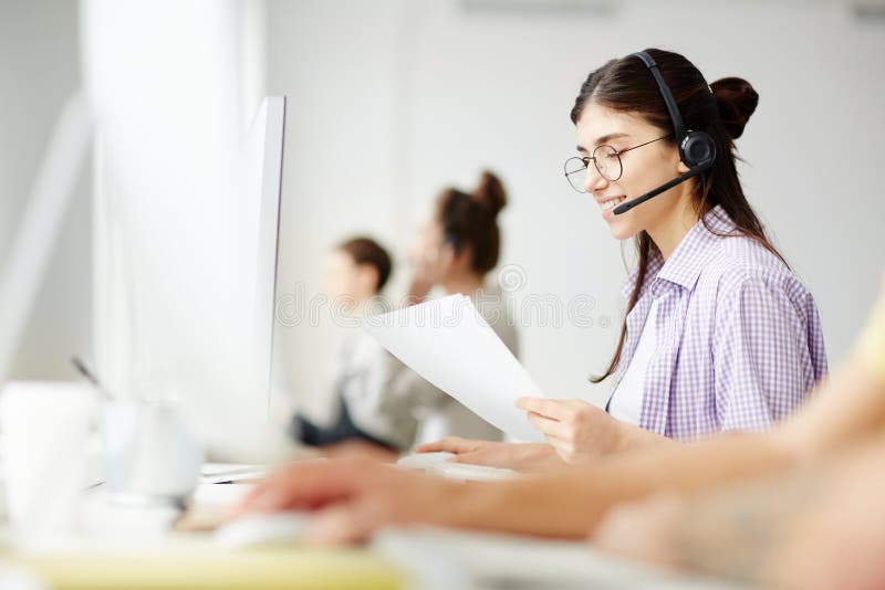 Operator at work stock photo. Image of calling, attractive - 4719896