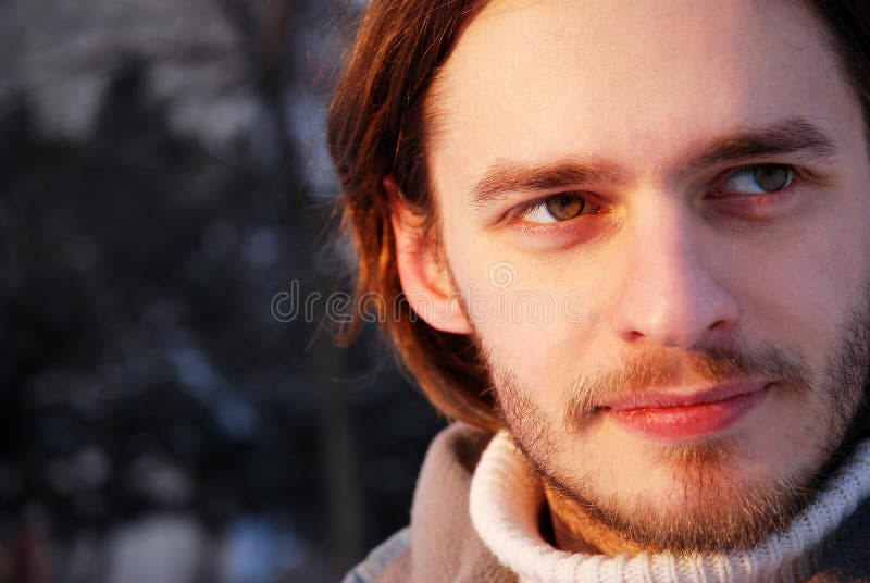 Young optimistic man stock image. Image of brown, relax - 7719093