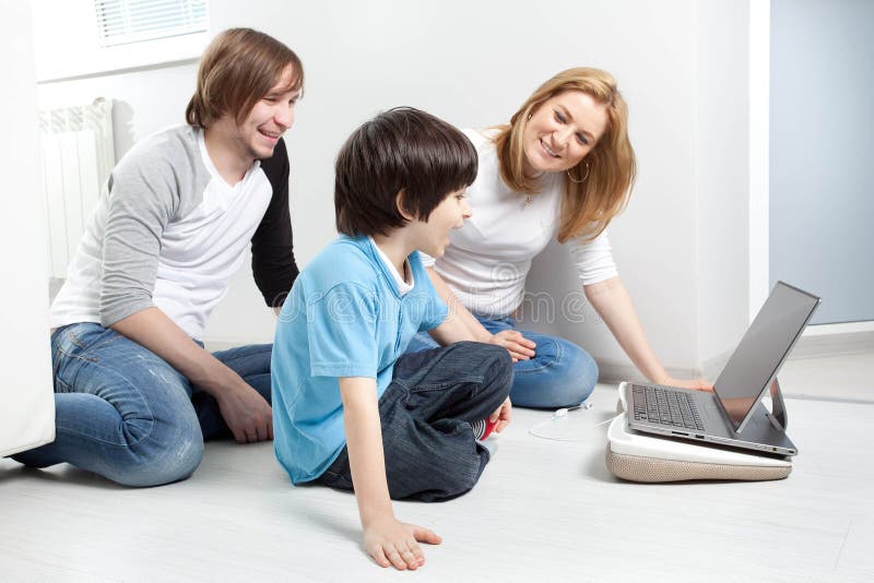 Young parents with child stock photo. Image of thirties - 39340360