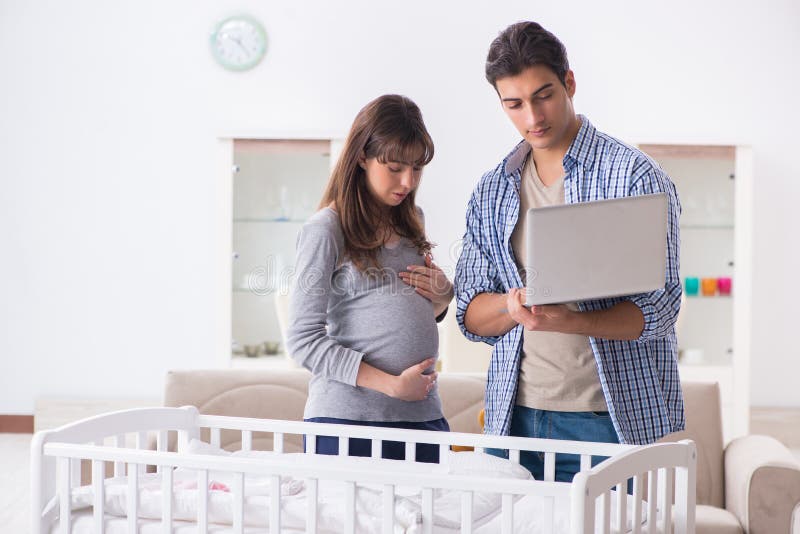 The Young Parents Expecting Their First Baby Stock Photo - Image of ...