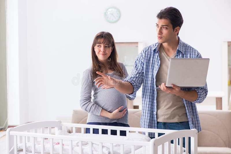 The Young Parents Expecting Their First Baby Stock Photo - Image of ...