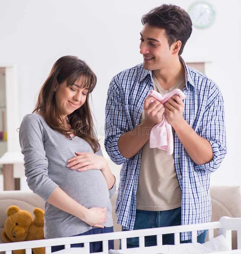 The Young Parents Expecting Their First Baby Stock Image - Image of ...