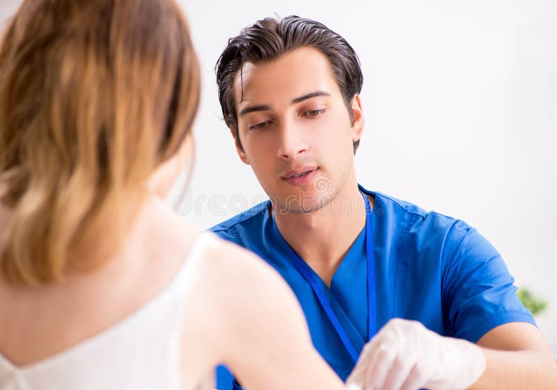 Young Patient during Blood Test Sampling Procedure Stock Image - Image ...