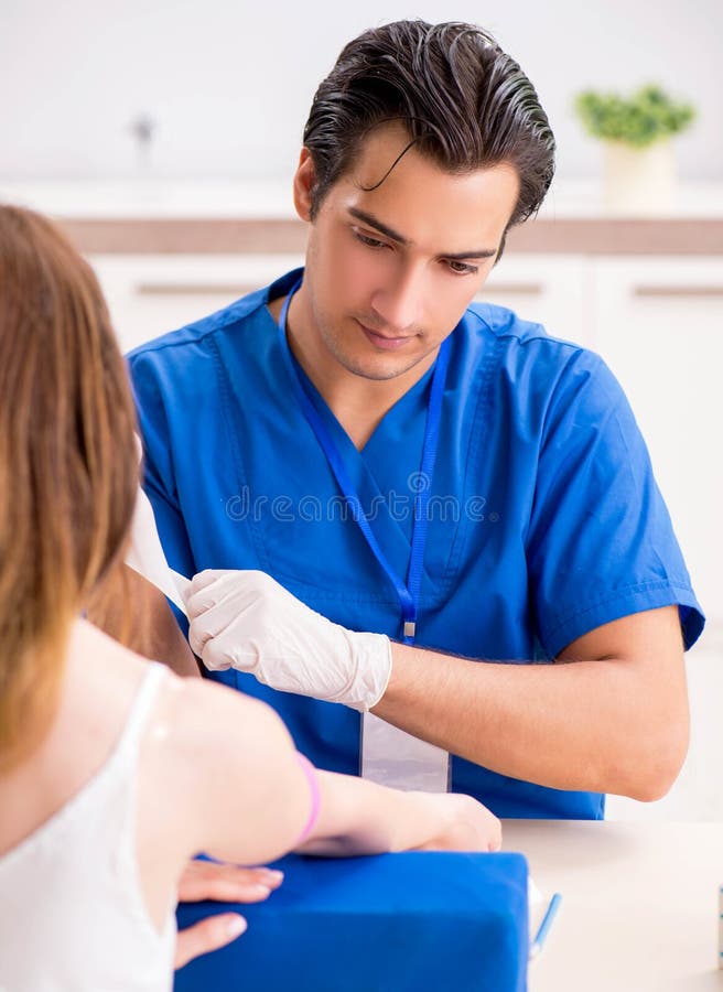Young Patient during Blood Test Sampling Procedure Stock Image - Image ...