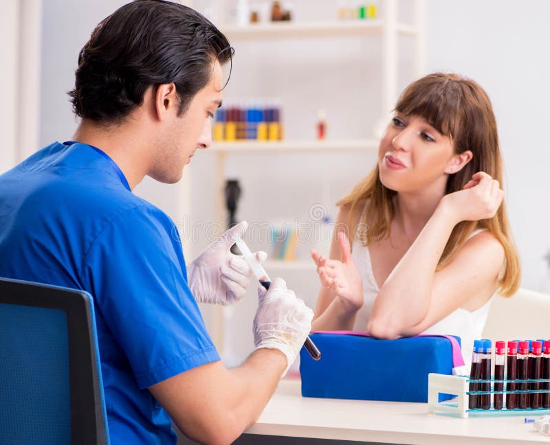 Young Patient during Blood Test Sampling Procedure Stock Photo - Image ...