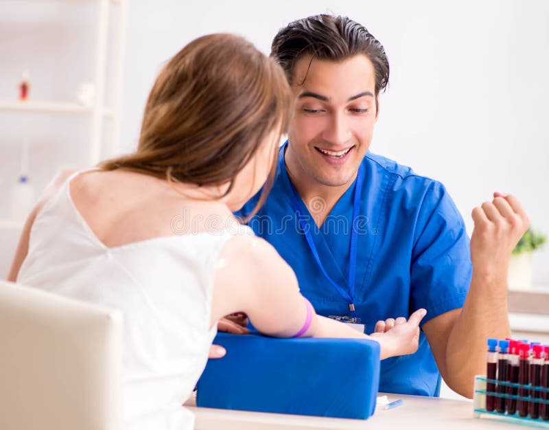 Young Patient during Blood Test Sampling Procedure Stock Photo - Image ...