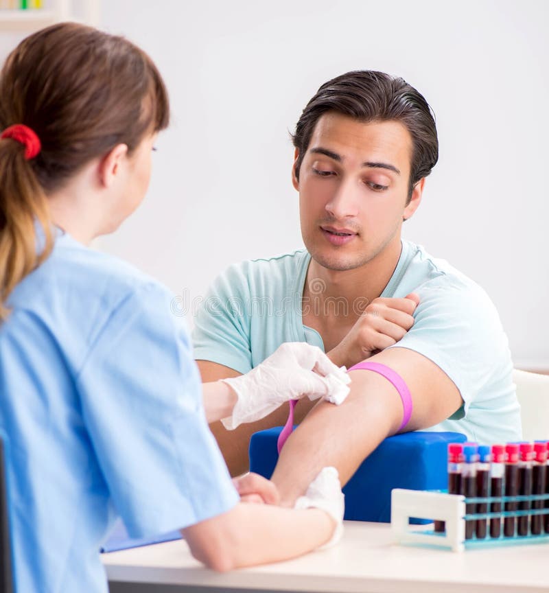 Young Patient during Blood Test Sampling Procedure Stock Photo - Image ...