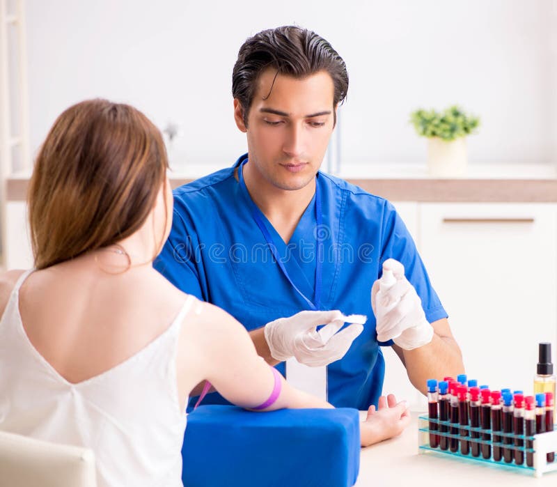 Young Patient during Blood Test Sampling Procedure Stock Photo - Image ...