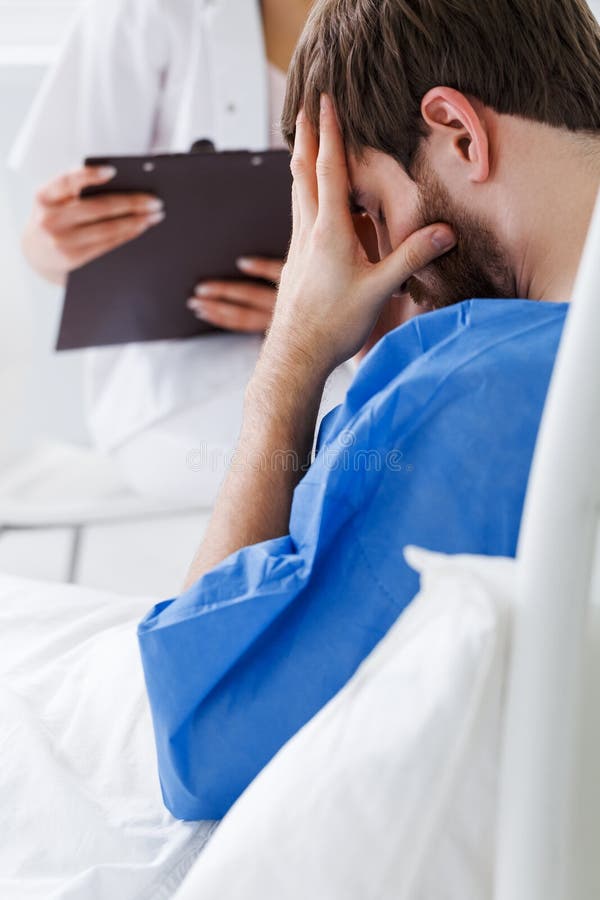 Young Patient Suffering from Depression Stock Photo - Image of ...