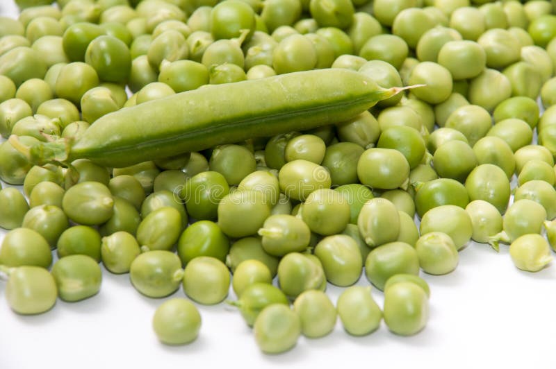 Young Peas and Peas in the Shell Stock Image - Image of organic ...