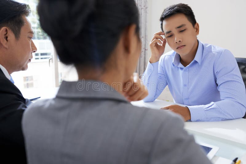 Thinking of answer stock image. Image of jobhunting - 145587571