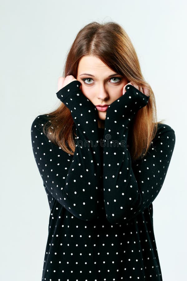 Young pensive woman stock photo. Image of beautiful, caucasian - 36937896