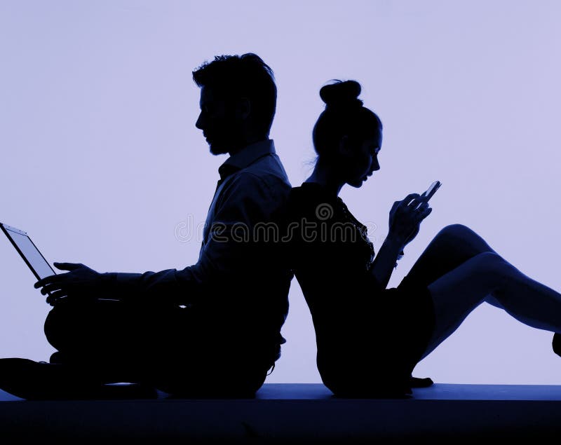 Young People Addicted To the Technology Stock Photo - Image of ...