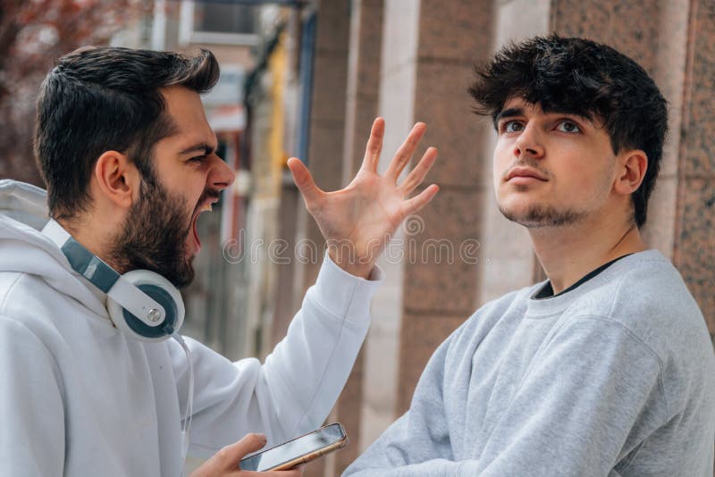 Young People Arguing in the Street Stock Image - Image of resignation ...