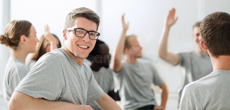 Young People Ask Questions during the Meeting Stock Image - Image of ...