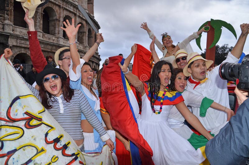 Carnival in Rome editorial image. Image of masks, event - 18761900
