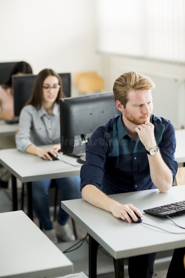 Young People in the Classroom Stock Photo - Image of meeting, school ...