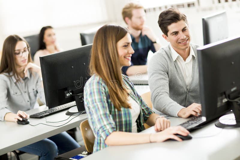 Young People in the Classroom Stock Photo - Image of education ...