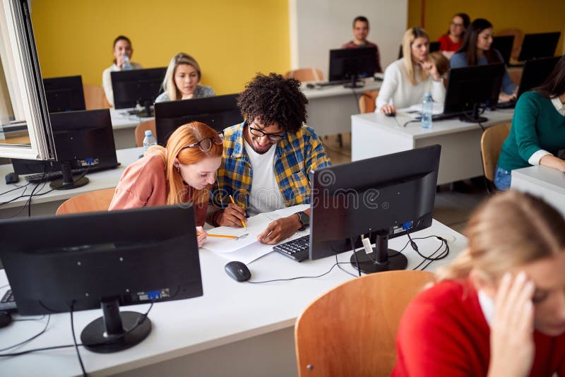 Young employees in office stock image. Image of designer - 99178319