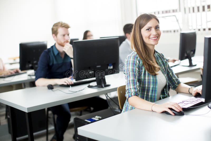 Young People in the Classroom Stock Photo - Image of study, university ...