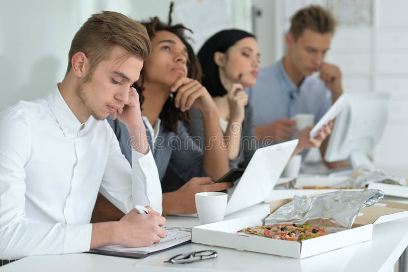 Young People Colleagues at Office Stock Image - Image of adult, bonny ...
