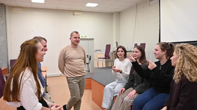 Young People Communicate in Sign Language in a University Classroom ...
