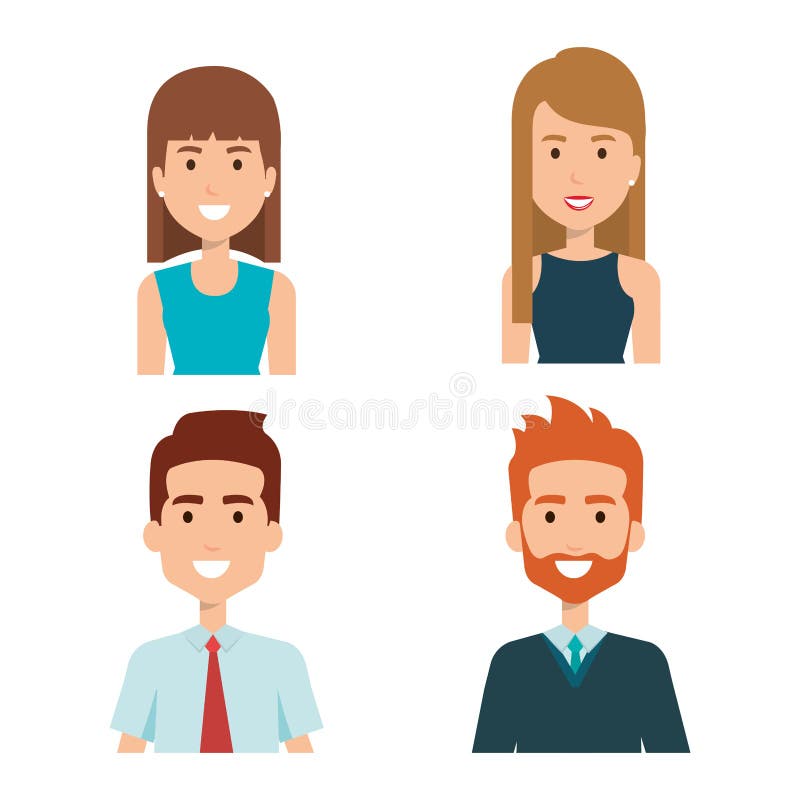 Young people group avatars stock vector. Illustration of business ...