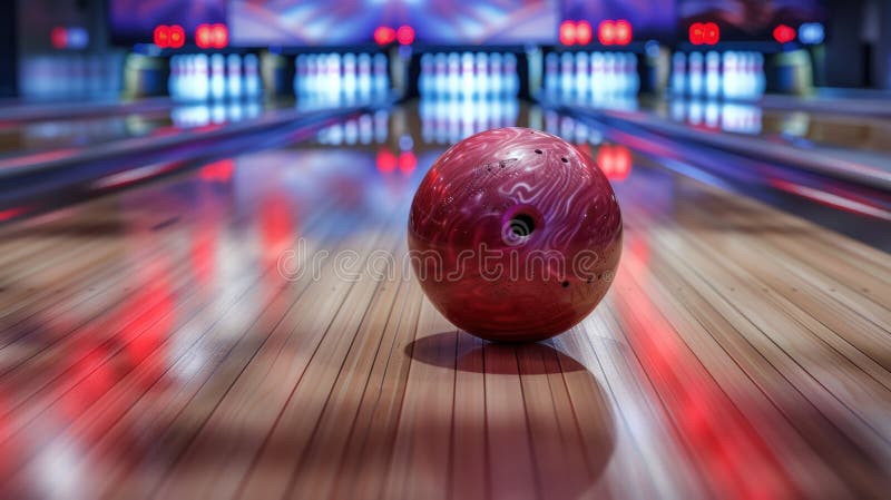 Young People Having Fun at a Bowling Alley, Enjoying Competition and ...