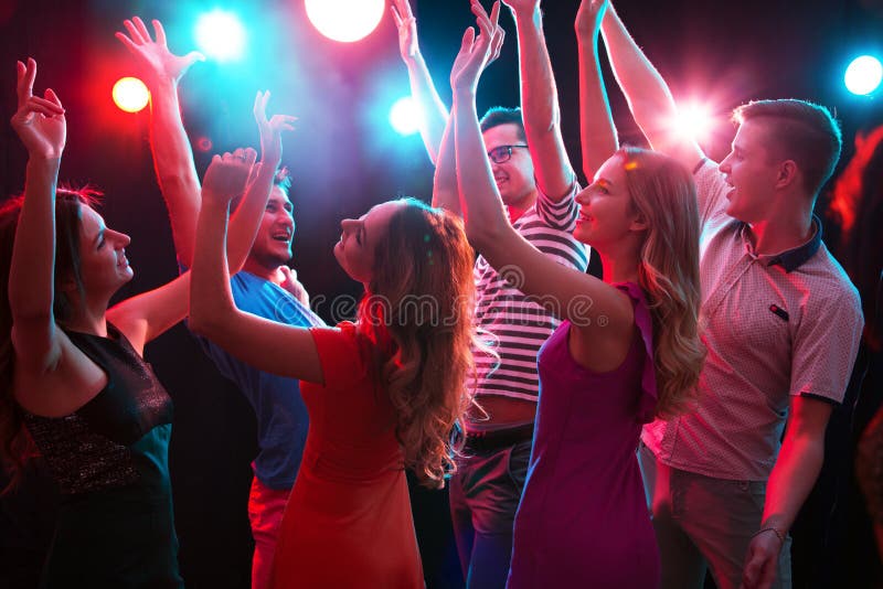 Young People Having Fun Dancing Stock Photo - Image of cheerful ...