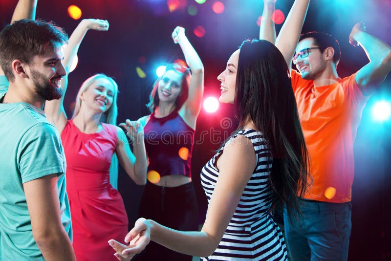 Young People Having Fun Dancing Stock Photo - Image of copy, crowd ...