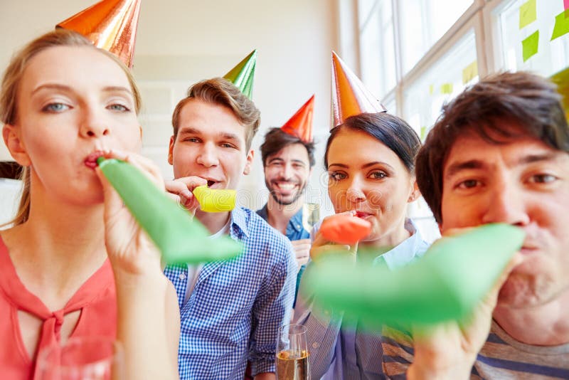 Noisemaker stock image. Image of copyspace, blowout, person - 10834005