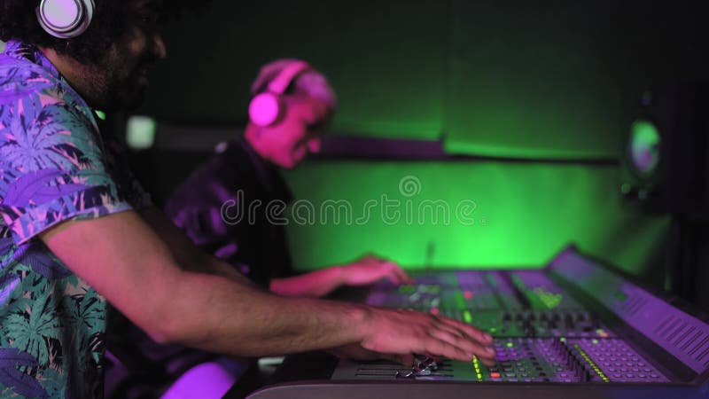 Young People Having Fun Working in Music Recording Studio Stock Video ...