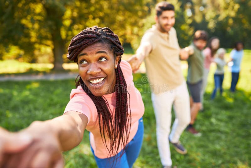 Young People Hold Hands in Workshop Stock Photo - Image of startup ...