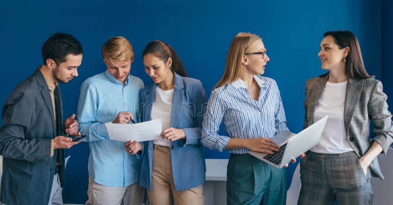 Young People are Involved in Collaborative Business Activities Stock ...