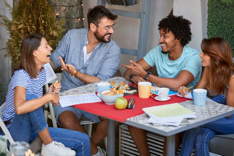 Young People Learning Together Stock Image - Image of business ...