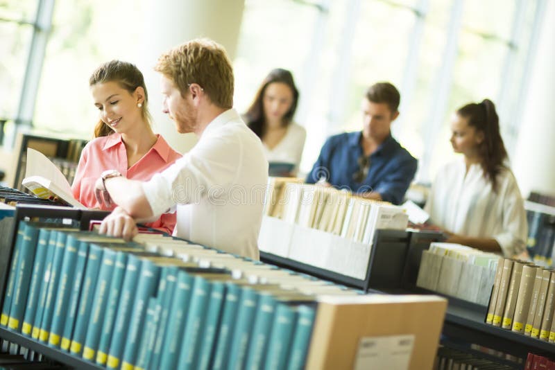 Young People in the Library Stock Photo - Image of learning, choose ...
