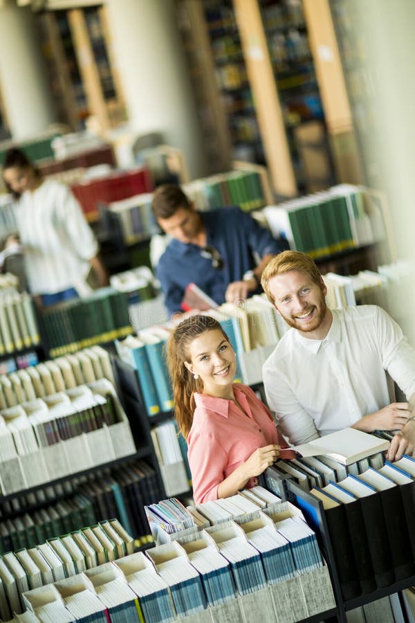 Young People in the Library Stock Photo - Image of university, learning ...