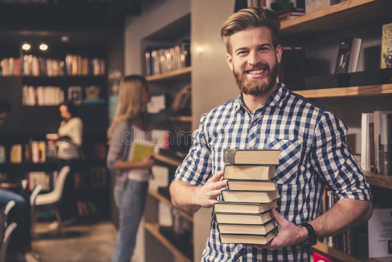 Young People in the Library Stock Image - Image of people, female: 85173189