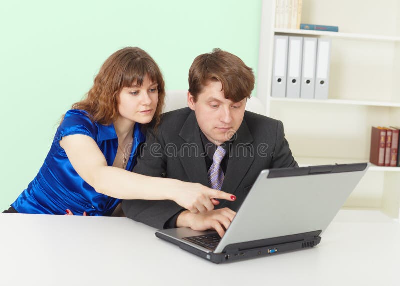 Young People - Man and Woman Working in Office Stock Image - Image of ...