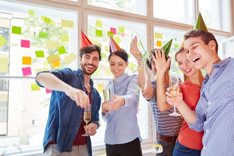 Young People in Party with Team Stock Image - Image of sparkling, party ...