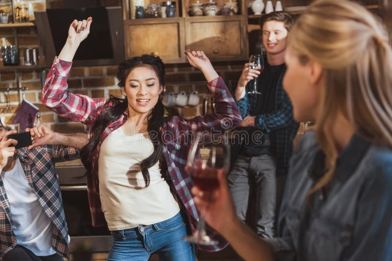 Young people partying stock image. Image of people, home - 93417407
